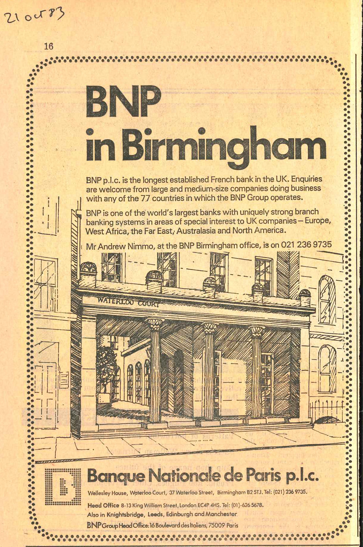 Le Groupe BNP Paribas à Londres et ses effectifs - BNP Paribas